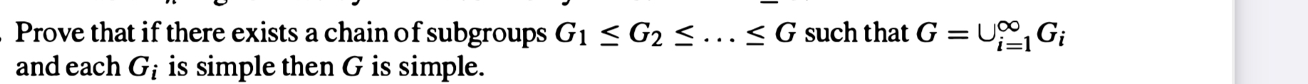 Prove that if there exists a chain of subgroups | Chegg.com