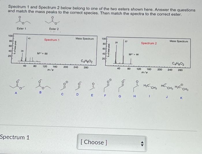 Solved Spectrum 1 and Spectrum 2 below belong to one of the | Chegg.com