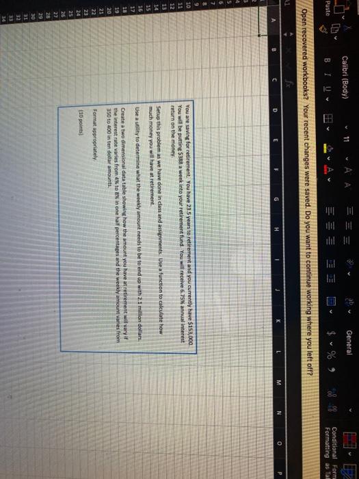 Solved General Calibri (Body) 11 A A E BLUE 00 Paste 00 | Chegg.com