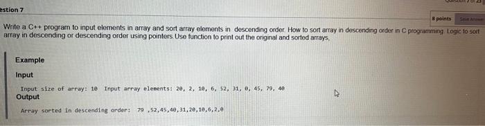Solved Write a C++ program to input elements in array and | Chegg.com