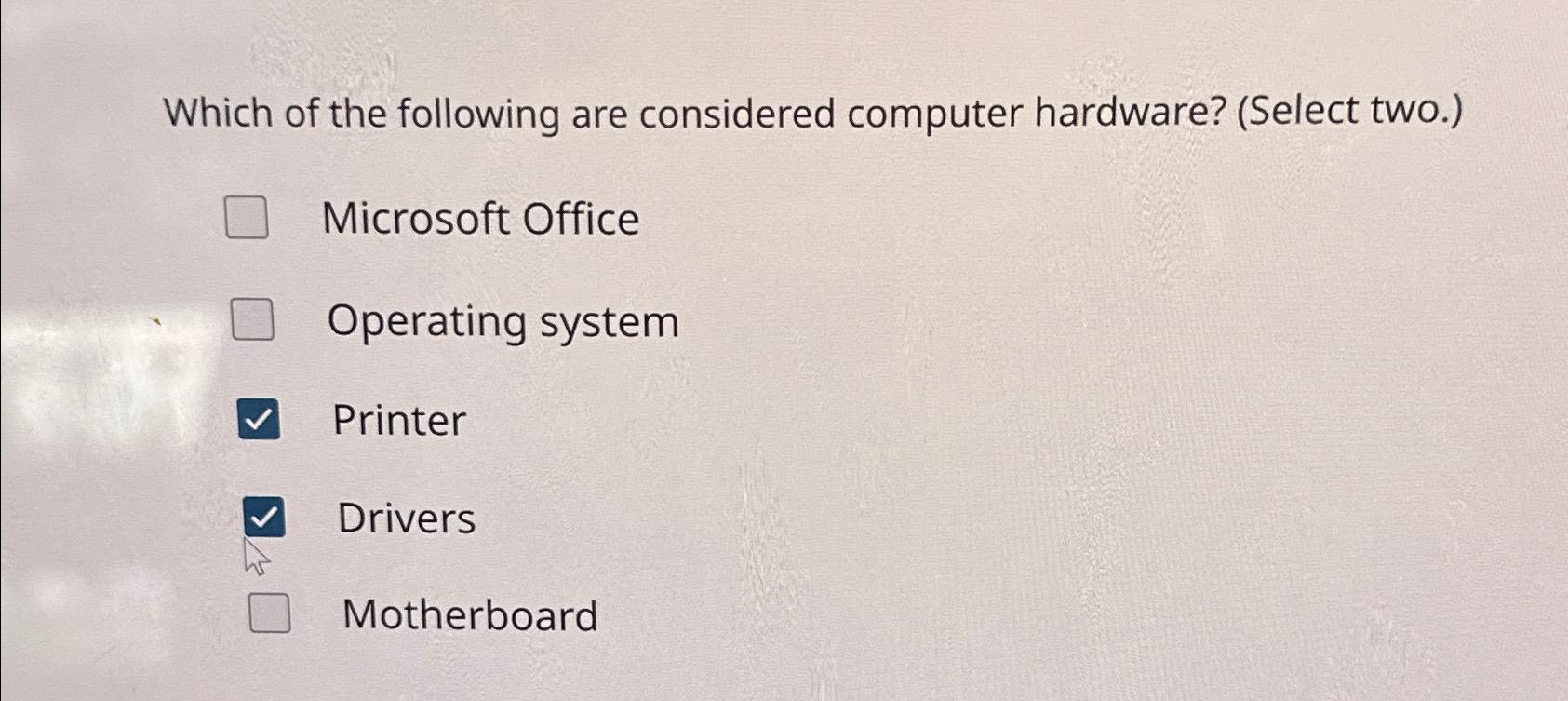 Solved Which of the following are considered computer | Chegg.com