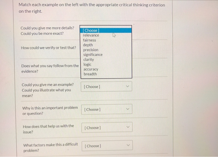Solved Match each example on the left with the appropriate | Chegg.com