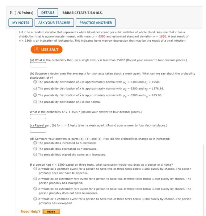 Solved MY NOTES ASK YOUR TEACHER 1. (-/1 Points) DETAILS | Chegg.com
