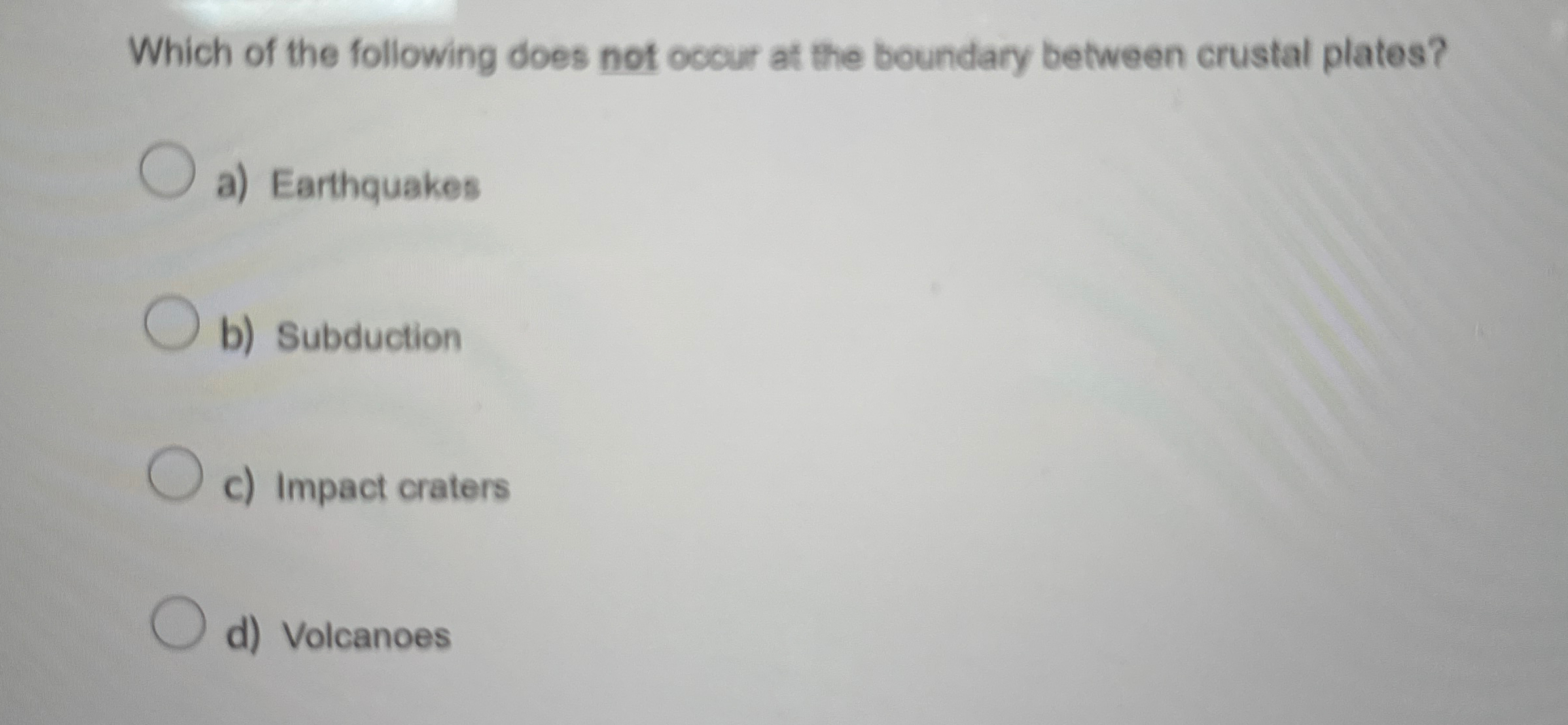 Solved Which of the following does not occur at the boundary | Chegg.com