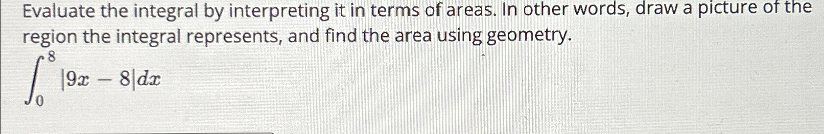 Solved Evaluate the integral by interpreting it in terms of | Chegg.com