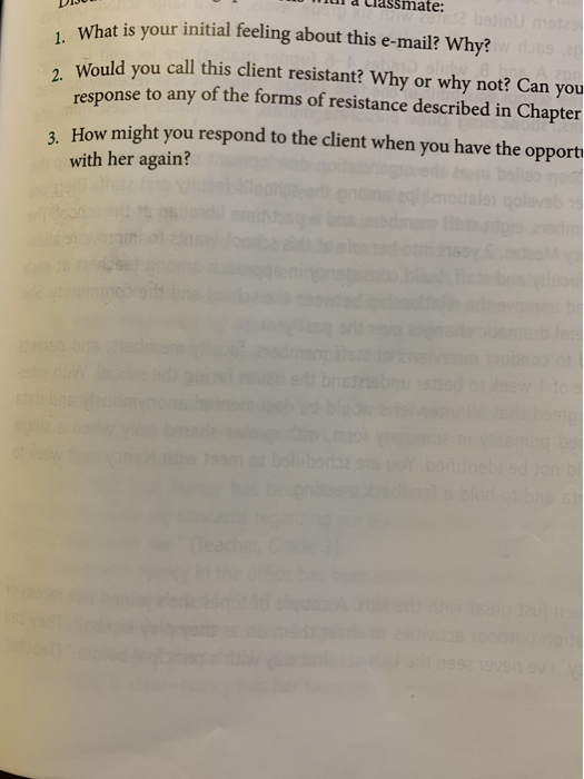 Discuss the following questions with a classmate: | Chegg.com