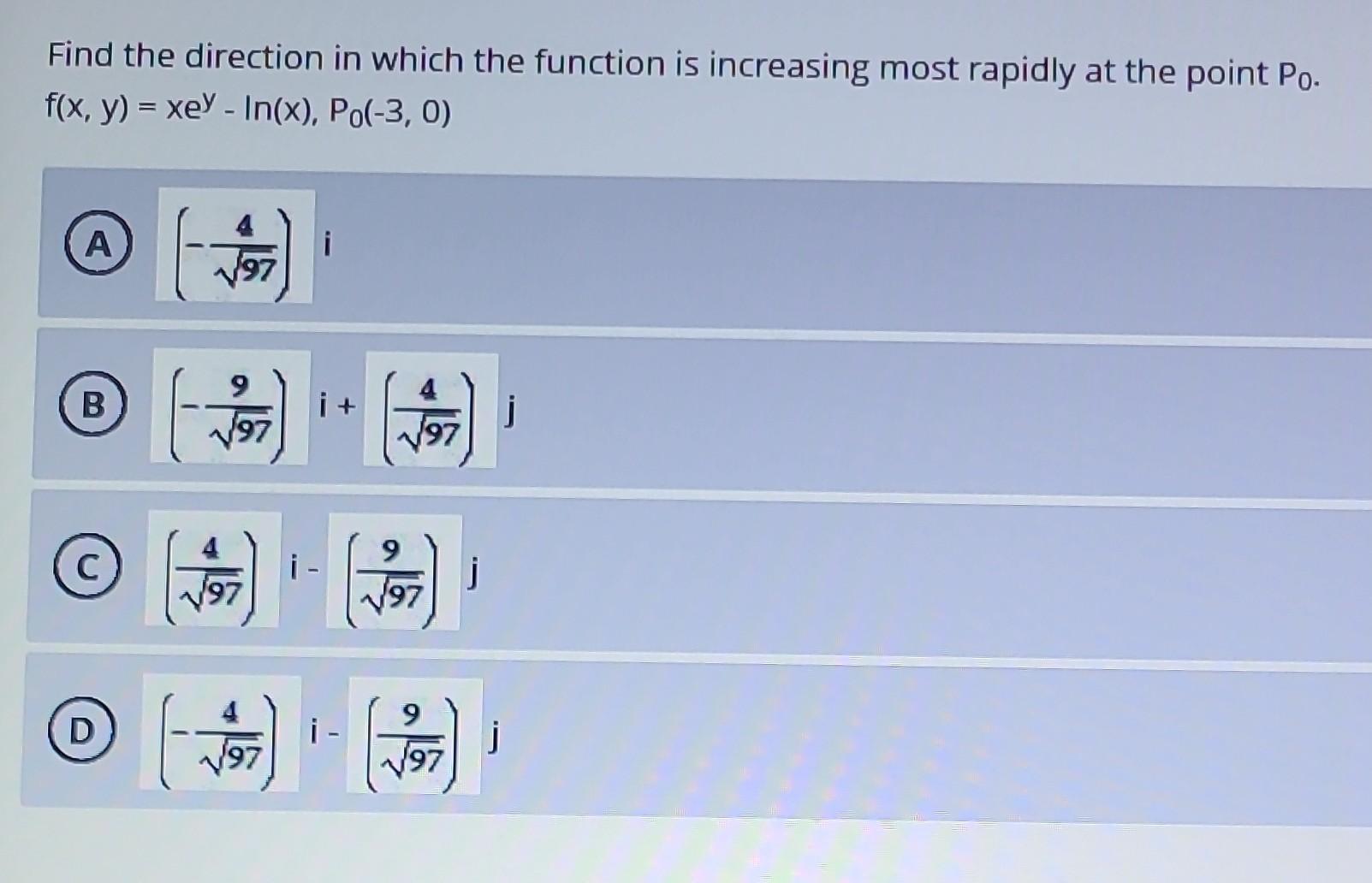 Solved Find the direction in which the function is | Chegg.com