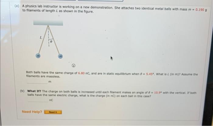 Solved A physics lab instructor is working on a new | Chegg.com