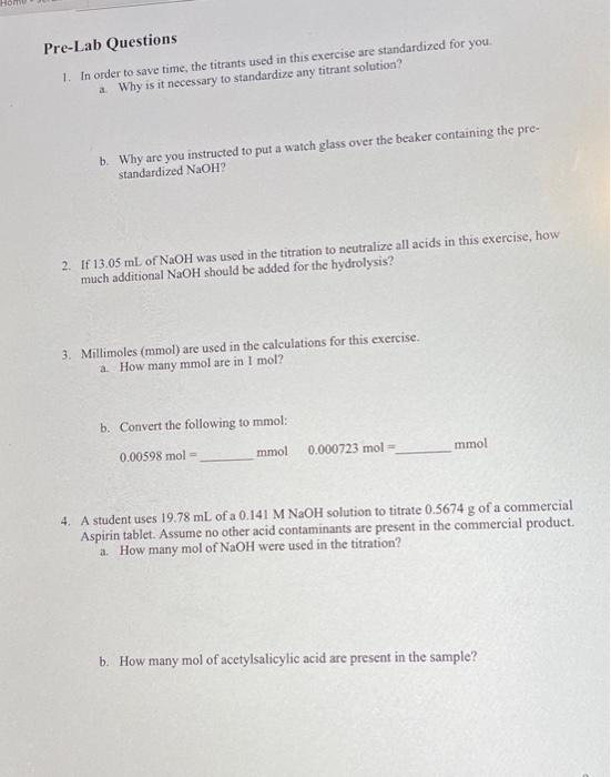 Solved b. Why are you instructed to put a watch glass over | Chegg.com