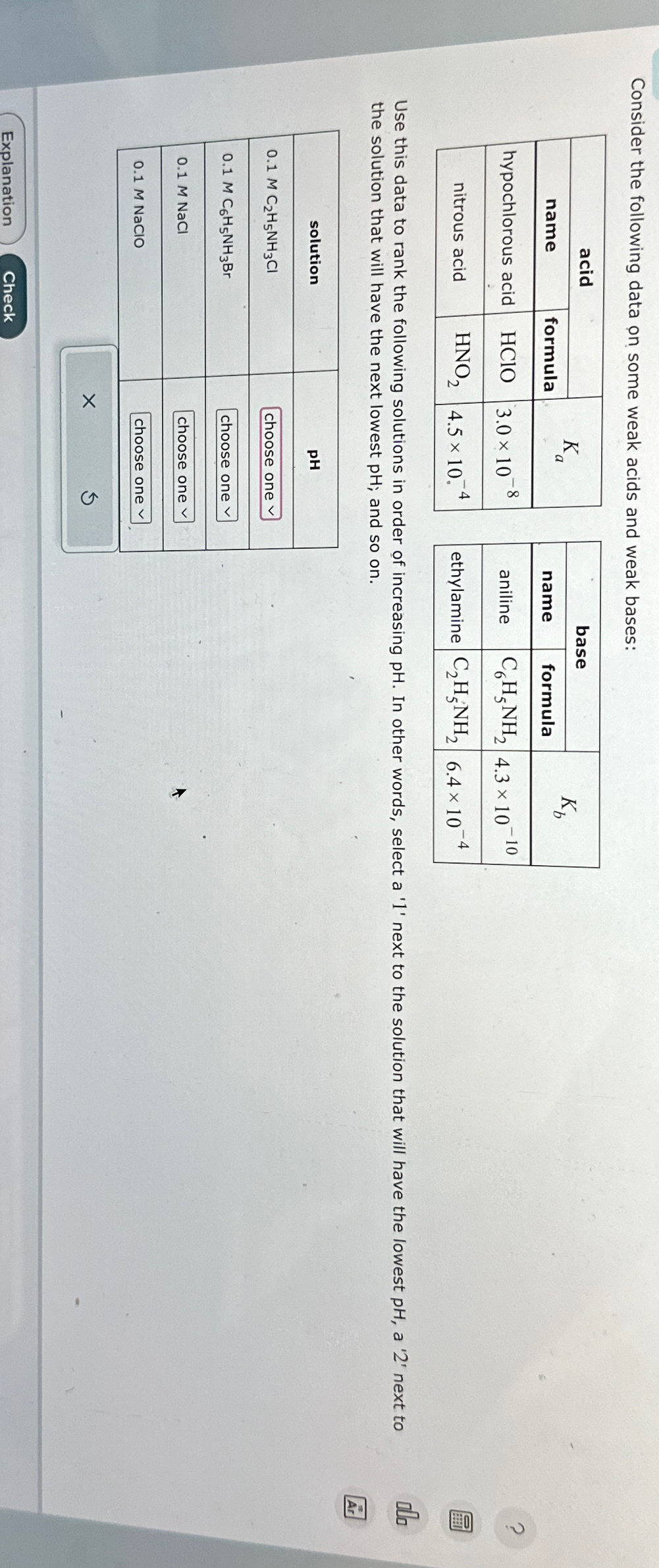 Solved Consider the following data on some weak acids and | Chegg.com