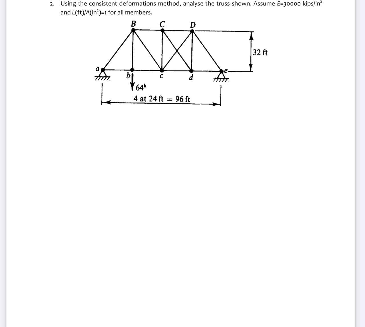 Solved 2. Using the consistent deformations method, analyse | Chegg.com