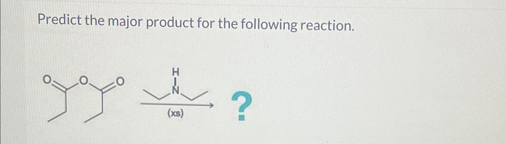 Solved Predict the major product for the following reaction. | Chegg.com