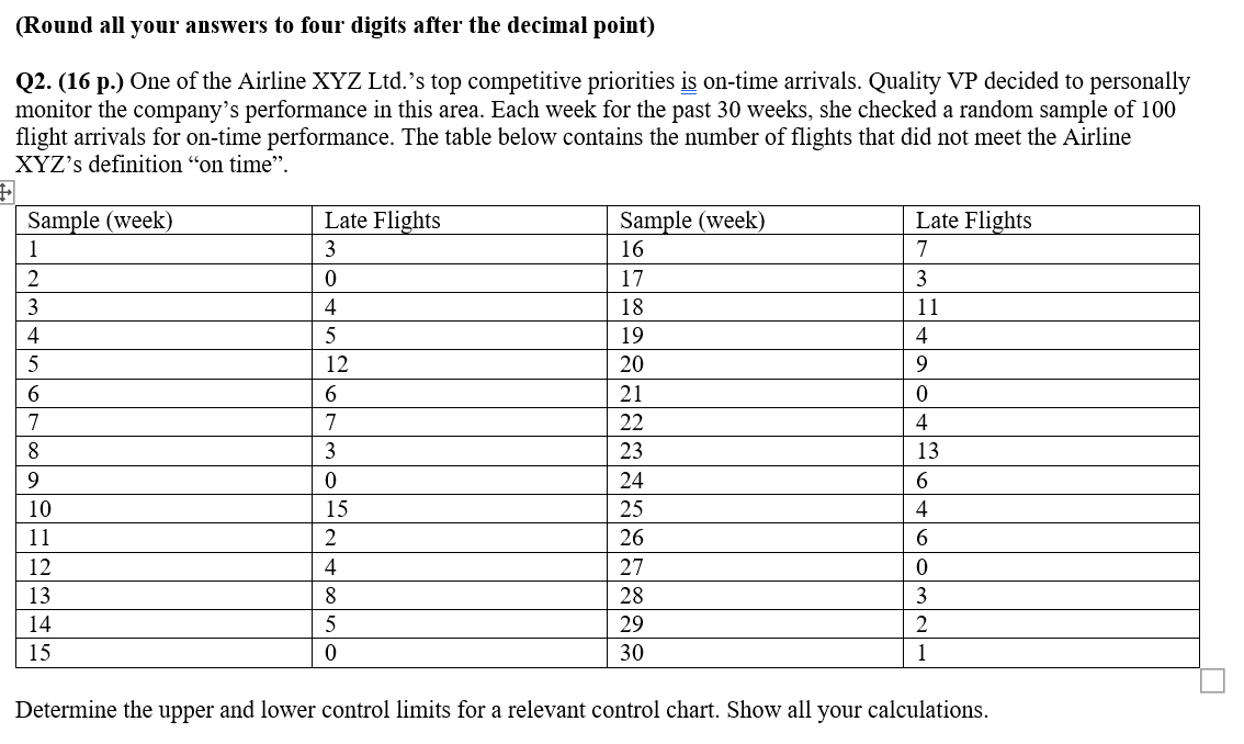 Solved (Round all your answers to four digits after the | Chegg.com