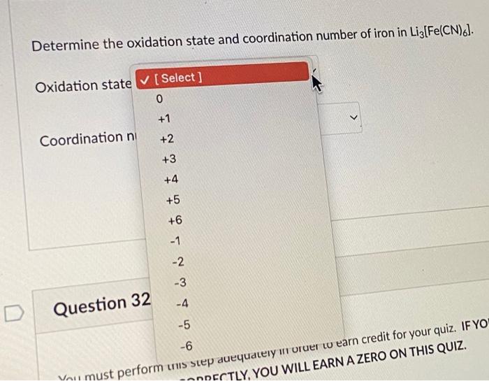 Solved natormine the oxidation state and coordination number | Chegg.com