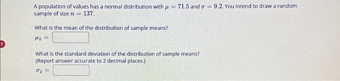 Solved A population of values has a normal distribution with | Chegg.com
