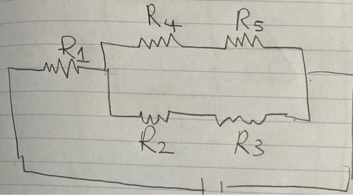 Solved Five resistors r1 = 4.00 ohms, r2 = 3.00 ohms, r3 = | Chegg.com