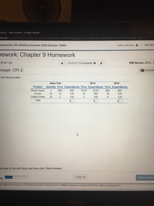 Solved sework - mike andrews - Google Chrome xl.com | Chegg.com