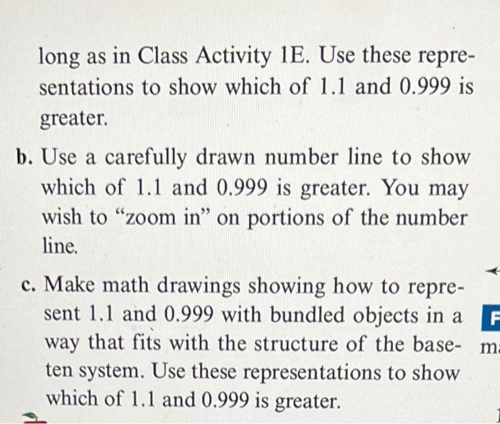 Solved 3. Хل Explain how to show which of 1.1 and 0.999 is | Chegg.com