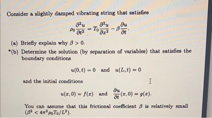 Solved Consider a slightly damped vibrating string that | Chegg.com