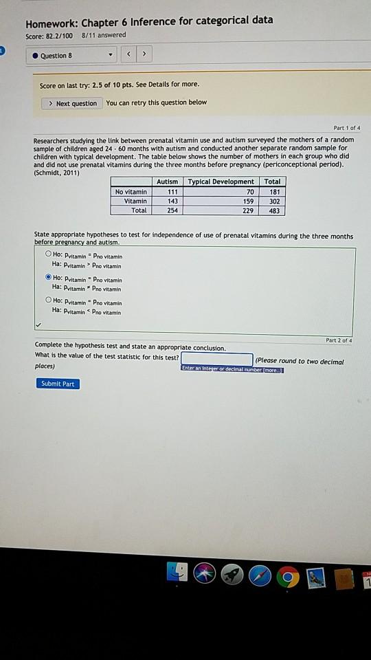Solved Homework: Chapter 6 Inference for categorical data | Chegg.com