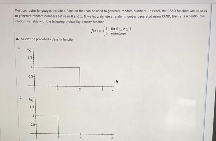 Solved Most computer languages include a function that can | Chegg.com