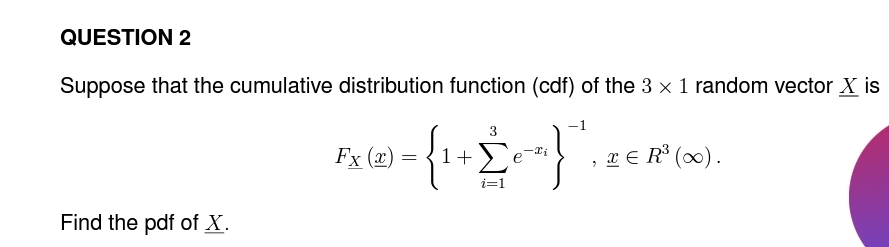 Solved QUESTION 2Suppose that the cumulative distribution | Chegg.com