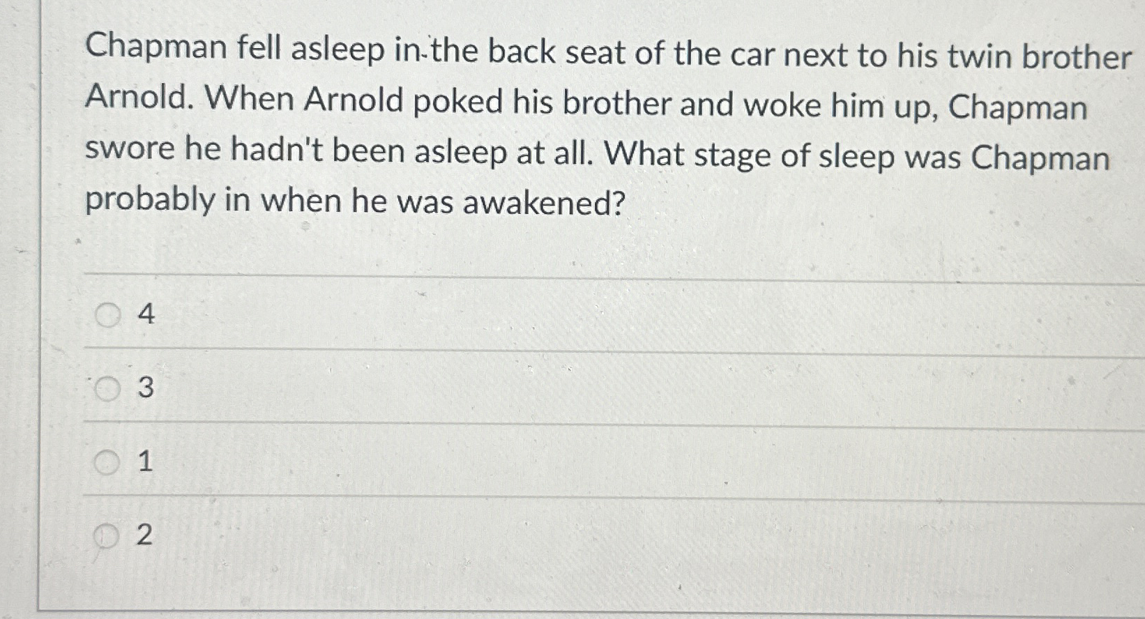 High Quality SOLUTION Chapman fell asleep in the back seat of the car ...