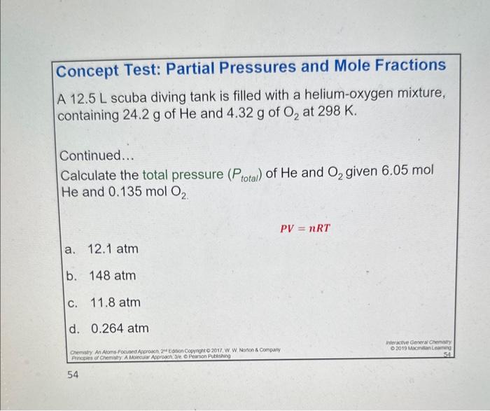 Solved Concept Test: the Ideal Gas Law Calculate the volume | Chegg.com