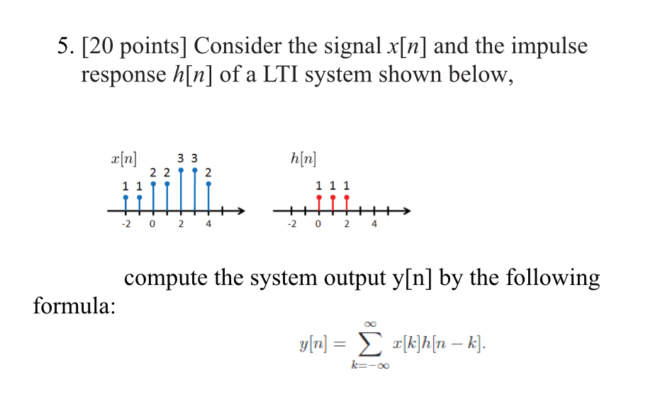 Solved Consider the signal x[n] ﻿and the impulse response | Chegg.com