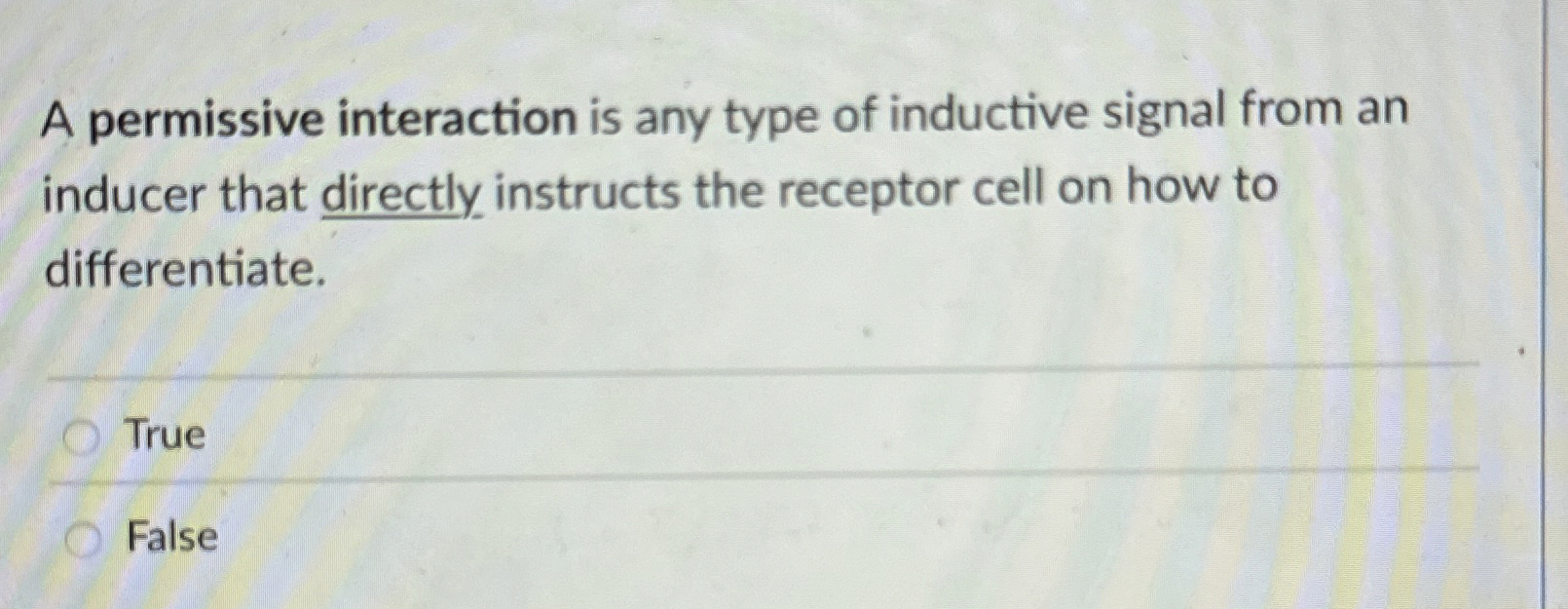 Solved A permissive interaction is any type of inductive | Chegg.com
