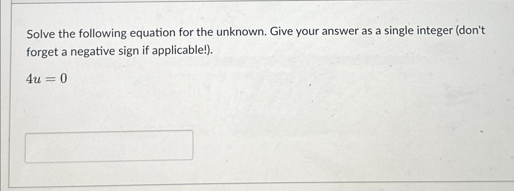 Solved Solve the following equation for the unknown. Give | Chegg.com