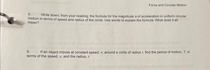 Solved 5. Write down, from your reading, the formula for the | Chegg.com