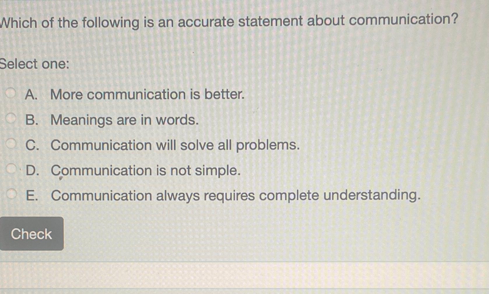 Solved Which of the following is an accurate statement about | Chegg.com