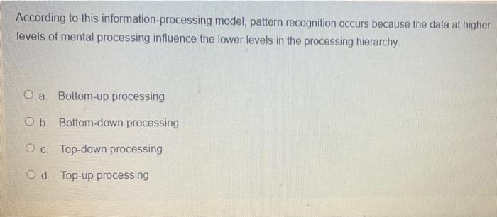 Solved According to this information-processing model, | Chegg.com
