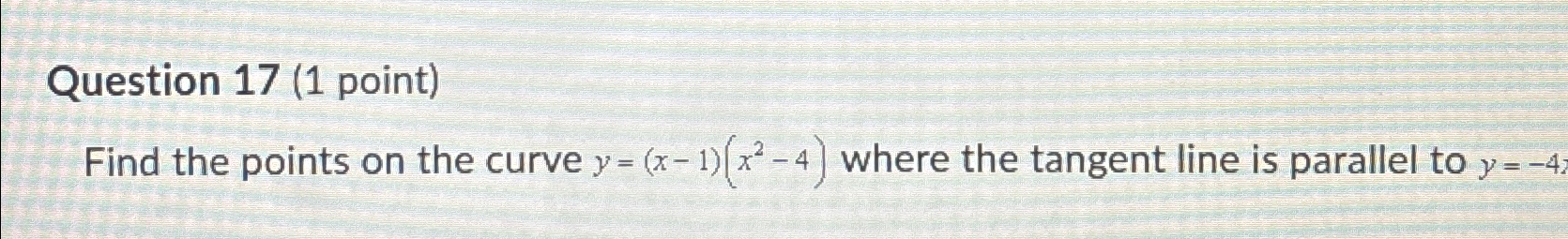 Solved Question 17 (1 ﻿point)Find the points on the curve | Chegg.com