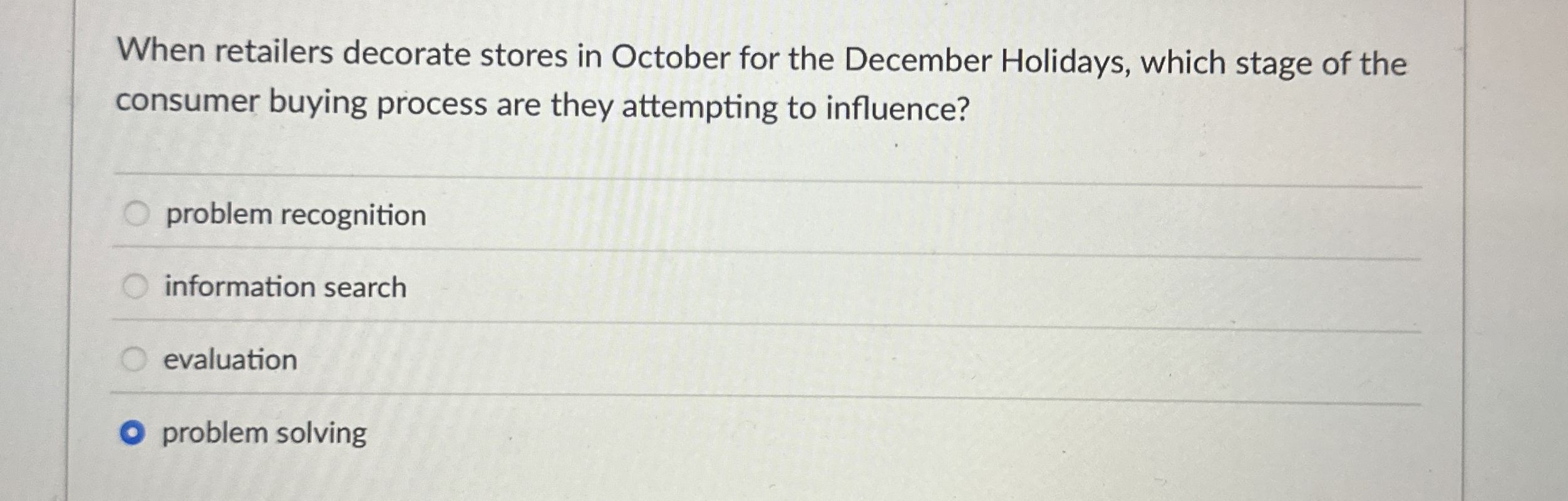 Solved When retailers decorate stores in October for the | Chegg.com