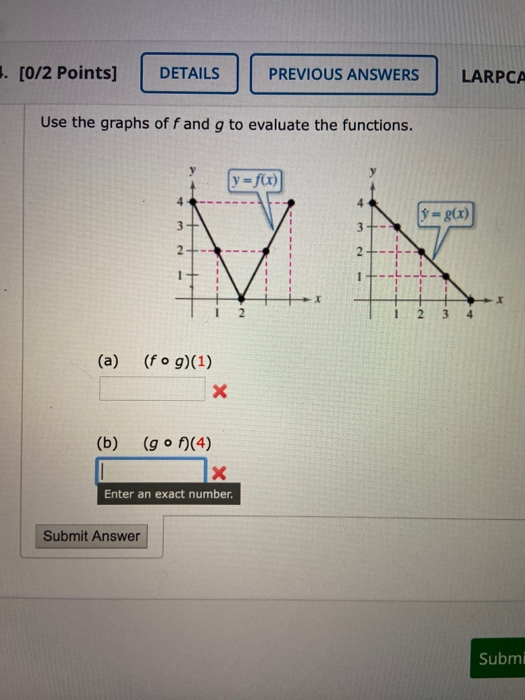 Solved Use the graphs of f and g to evaluate the functions. | Chegg.com