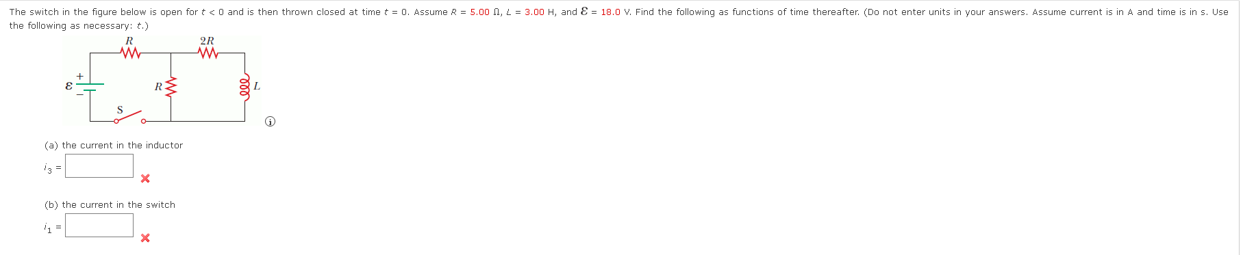 Solved JUST NEED (b) ﻿the current in ﻿the switch The switch | Chegg.com