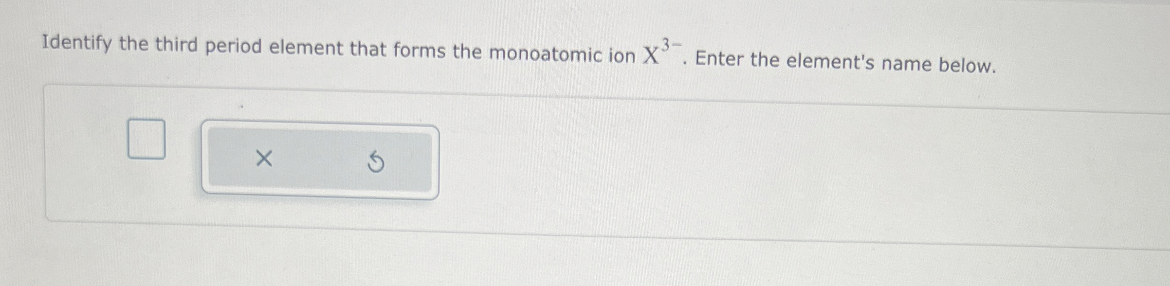 Solved Identify the third period element that forms the | Chegg.com