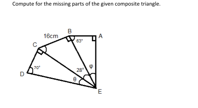 Solved Compute for the missing parts of the given composite | Chegg.com