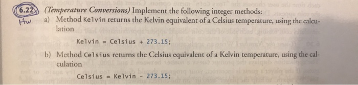 Solved Hw 6.223 Temperature Conversions) Implement the | Chegg.com