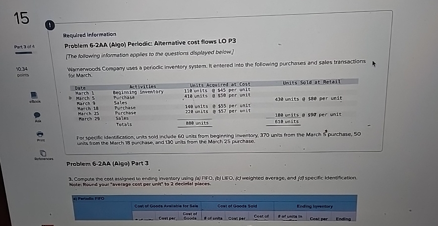Solved (1)Required informationPart 3 of 410.34 | Chegg.com Solved (1)Required informationPart 3 of 410.34 | Chegg.com