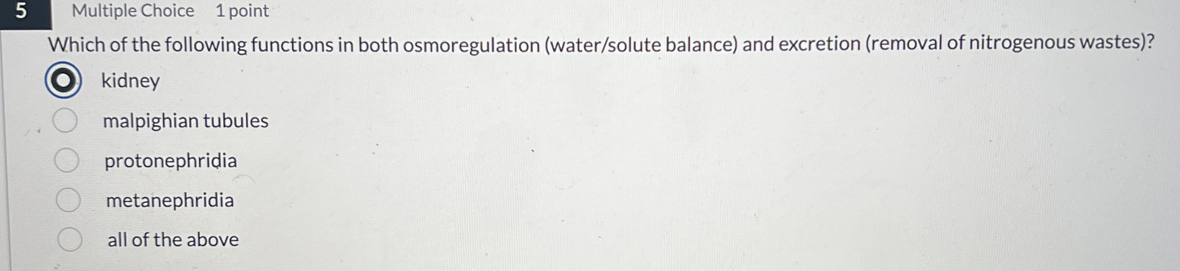 Solved 5Multiple Choice 1 ﻿pointWhich of the following | Chegg.com