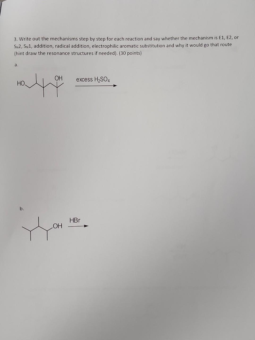 Solved f. Brz НСІ CH3CO3H h. B2H6, THF H2O2, OH Br2 H2O2 j. | Chegg.com