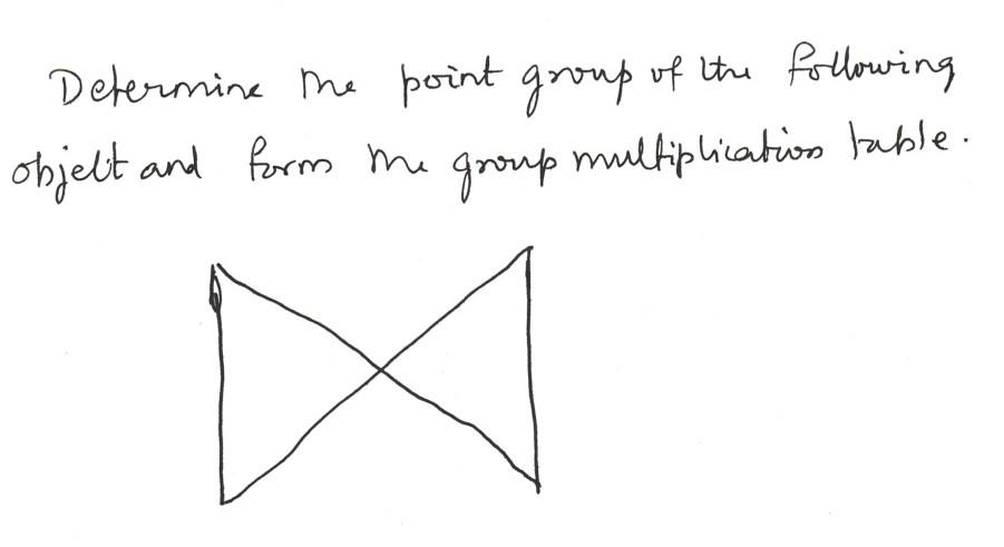 Solved Determine the point group of the following object and | Chegg.com