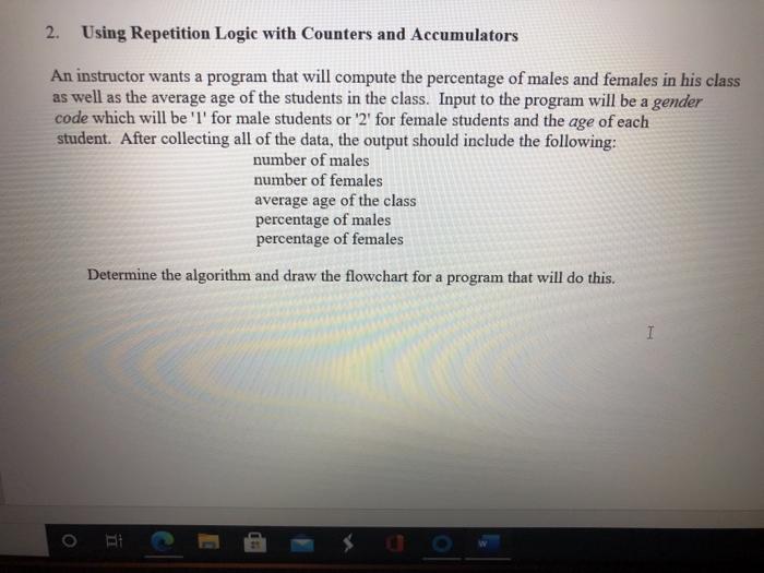 Solved 2. Using Repetition Logic with Counters and | Chegg.com
