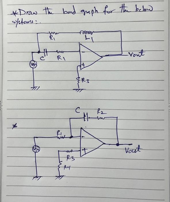 Solved Draw the bond graph for the below systems: Draw the | Chegg.com