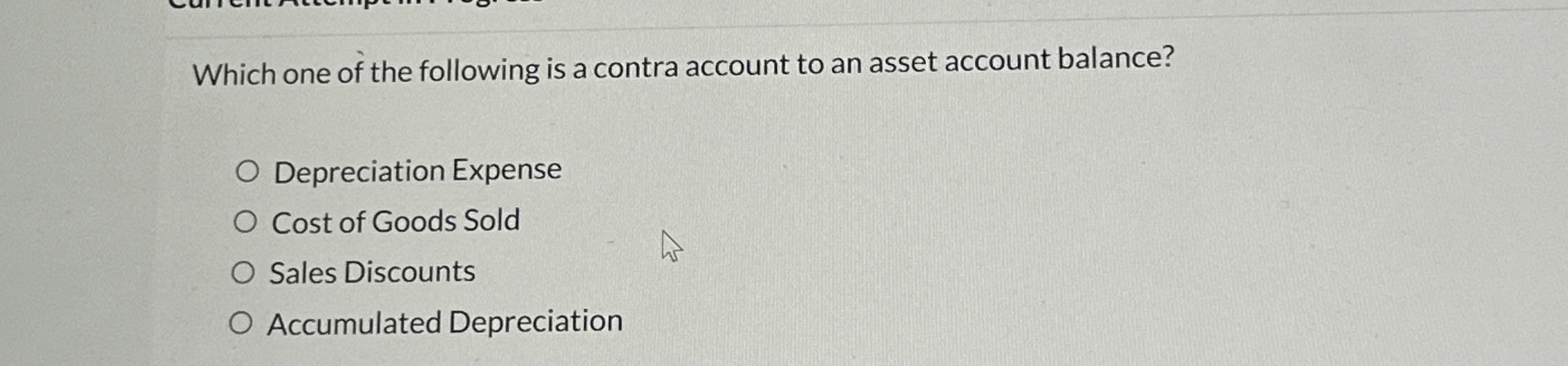 Solved Which one of the following is a contra account to an | Chegg.com