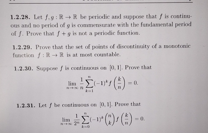 Solved 1.2.28. ﻿Let f,g:R→R ﻿be periodic and suppose that f | Chegg.com