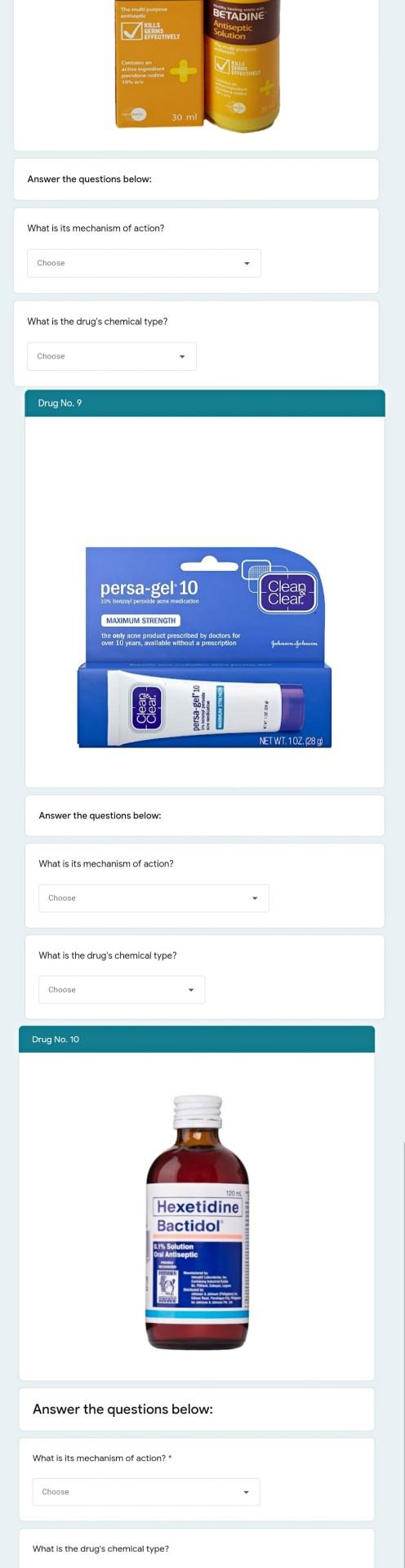 Solved Drug No. 1 Zephiran onun chien ANTISEPTIC 1:750 ARLOS | Chegg.com